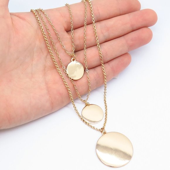 Jewelry | Vintage Chain Threelayer Gold Necklace | Poshmark
